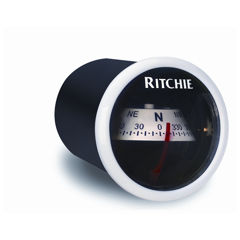 RitchieSport DASH MOUNT COMPASS - WHITE with WHITE DIAL - Touchard