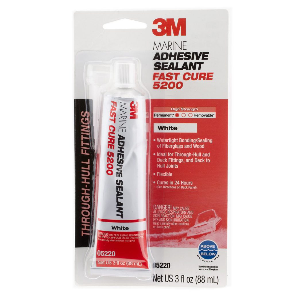 3M MARINE ADHESIVE/SEALANT FAST CURE 5200 - 3 OZ. TUBE, WHITE - Touchard