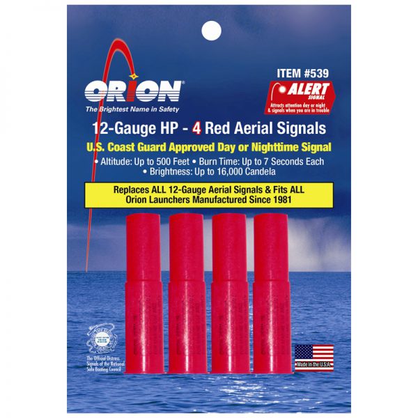 ORION 12-GAUGE HIGH PERFORMANCE RED AERIAL SIGNAL PACK - Touchard