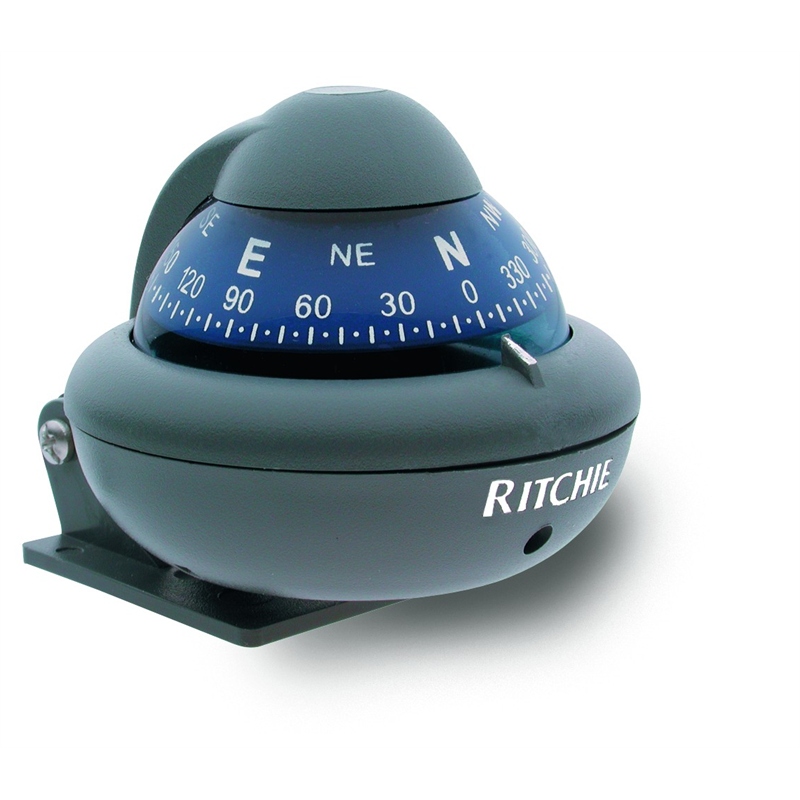 RitchieSport BRACKET MOUNT COMPASS - GRAY W/BLUE DIAL - Touchard