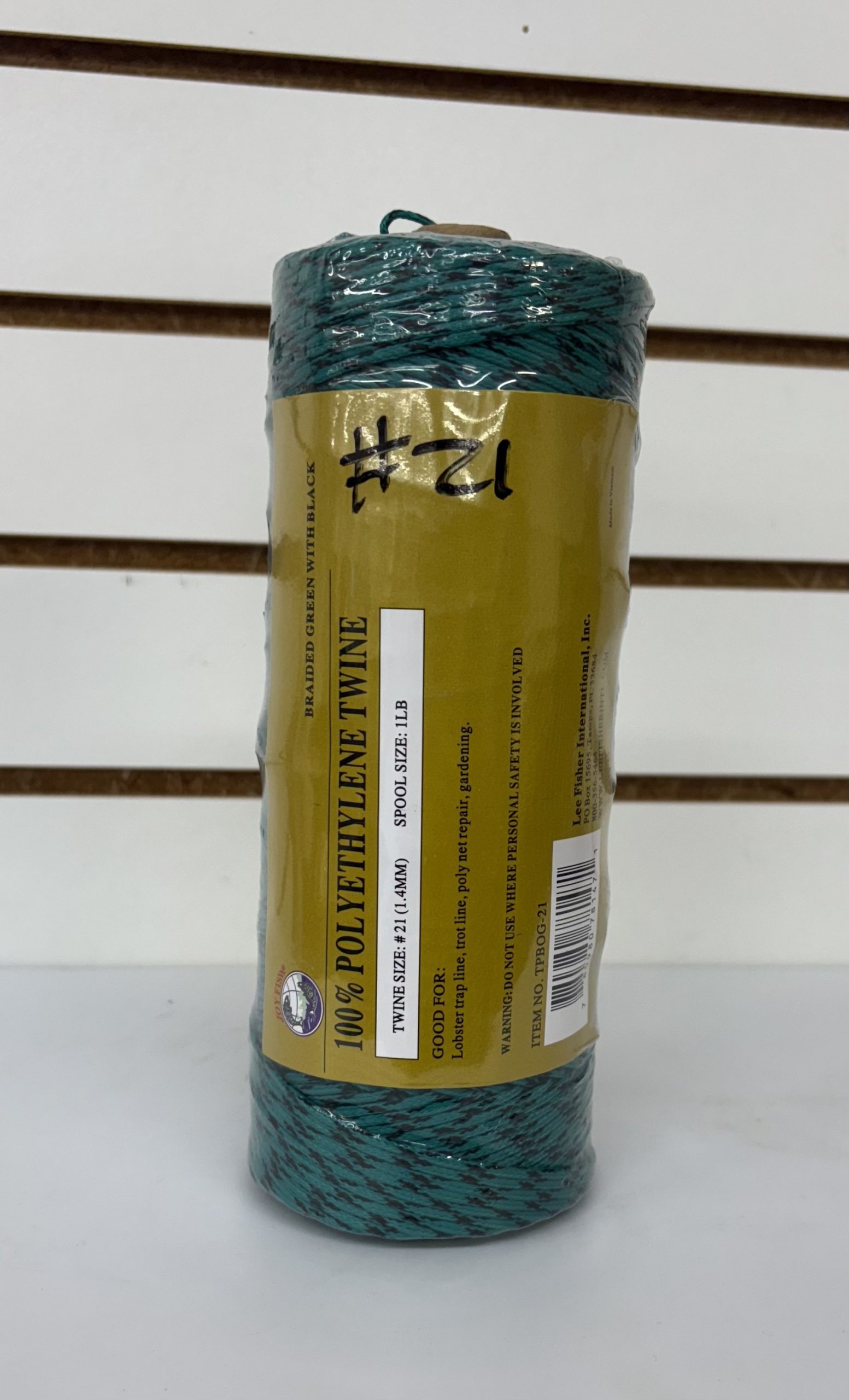 POLY BRAIDED TWINE #21 1.4MM 1LB SPOOL - Touchard
