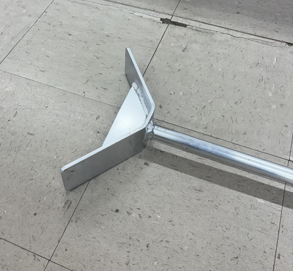 PUSH POLE 1PC STANDARD FOOT 10' ALUMINUM - Touchard