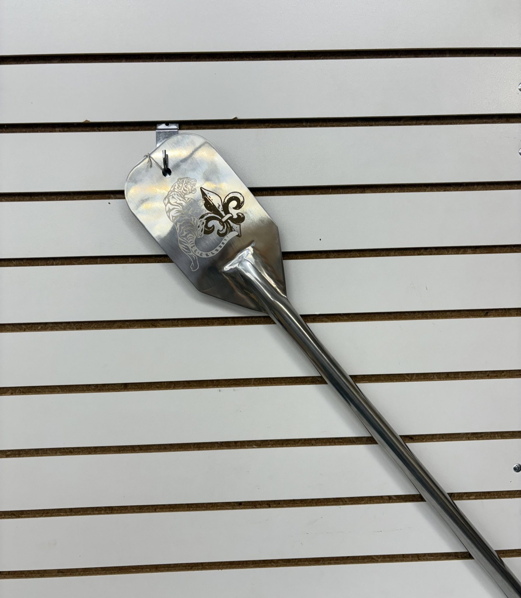 CAJUN CLASSIC 36" SS MIXING PADDLE W/ FLEUR DE LIS / TIGER EMBLEMS ...